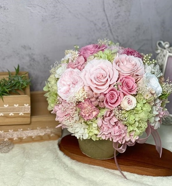 Round Table Flower - Pink – Hanakago Preserved Flower Design